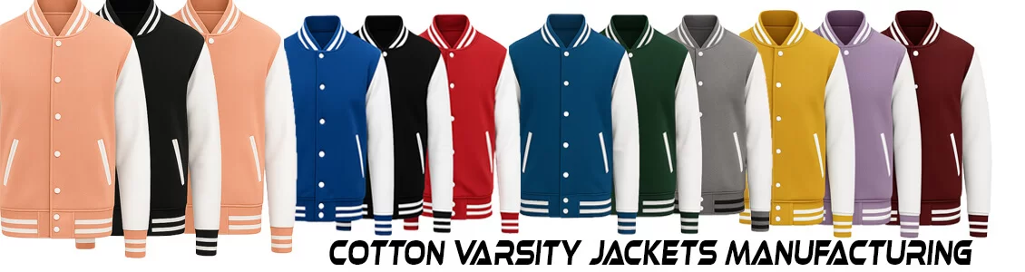 Custom Cotton Varsity Jackets Manufacturer | Private Label & B2B Supplier